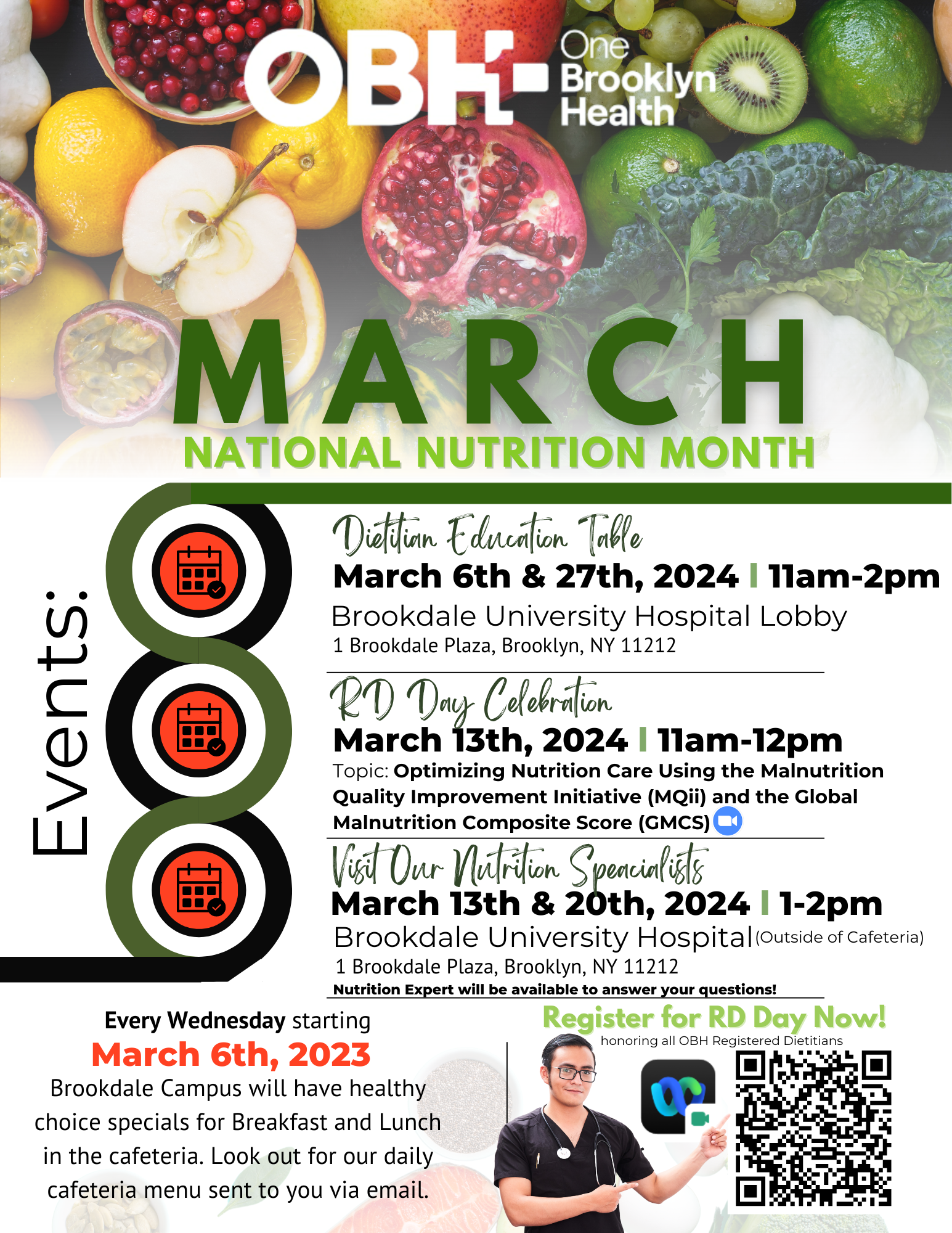 Brookdale - March National Nutrition Month Tabling's | One Brooklyn Health