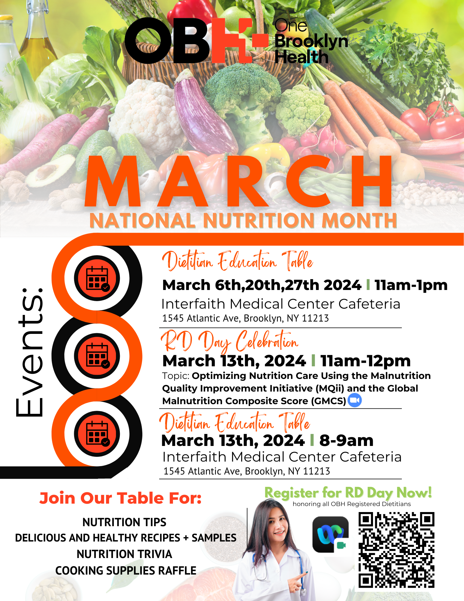 Interfaith - March National Nutrition Month Tabling's | One Brooklyn Health